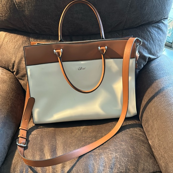 Cluci | Bags | Cluci Leather Laptop Tote For Women 56 Lap Top Shoulder ...